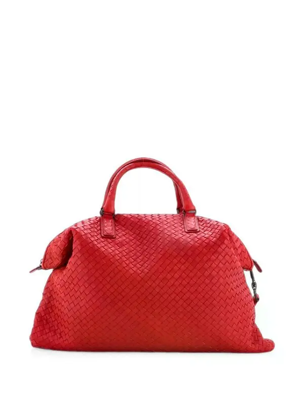 Bottega Veneta Convertible Intrecciato Nappa Maxi Satchel - Red