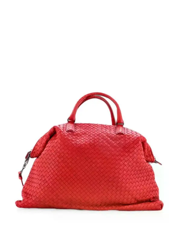 Bottega Veneta Convertible Intrecciato Nappa Maxi Satchel - Red