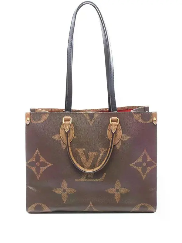LOUIS VUITTON 2021-2026 Monogram Reverse Giant Onthego Mm Satchel - Brown