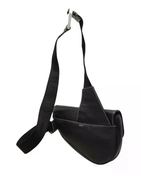 Dior 2022 Grained Calfskin Saddle Crossbody Bag