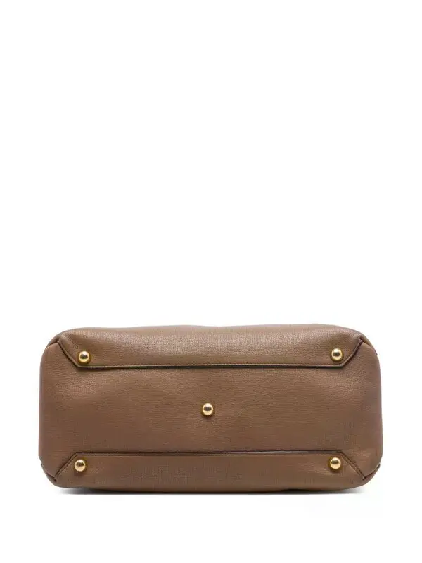 Burberry 2000-2017 Medium Calfskin And House Check Banner Satchel - Brown