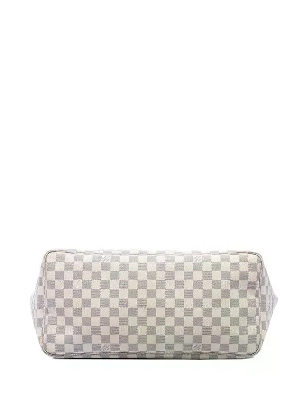LOUIS VUITTON Damier Azur Neverfull Gm Tote Bag - White