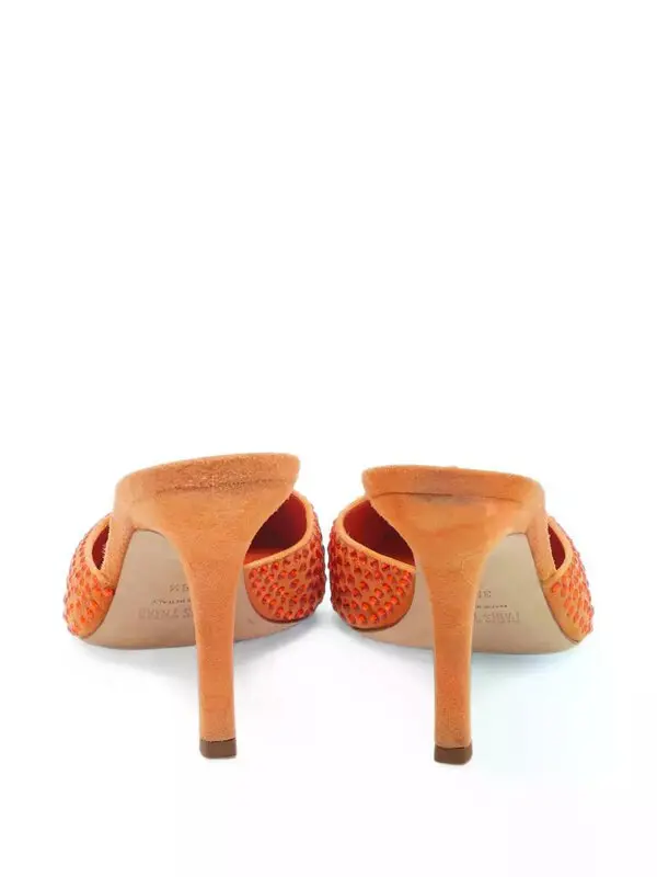 Paris Texas Hollywood Crystal-embellished Mules