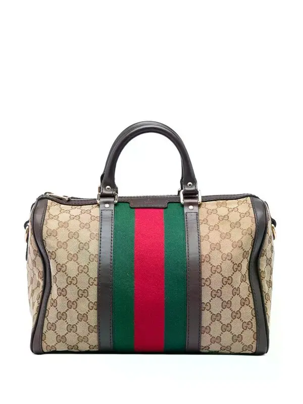 Gucci 2016-2026 Medium Gg Canvas Web Joy Boston Bag Satchel
