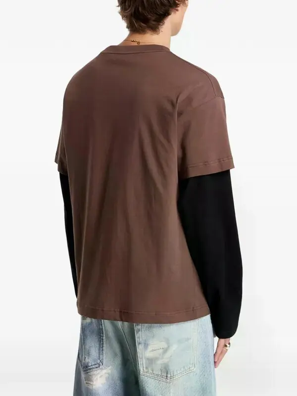 Palm Angels Logo-print Double-layer T-shirt