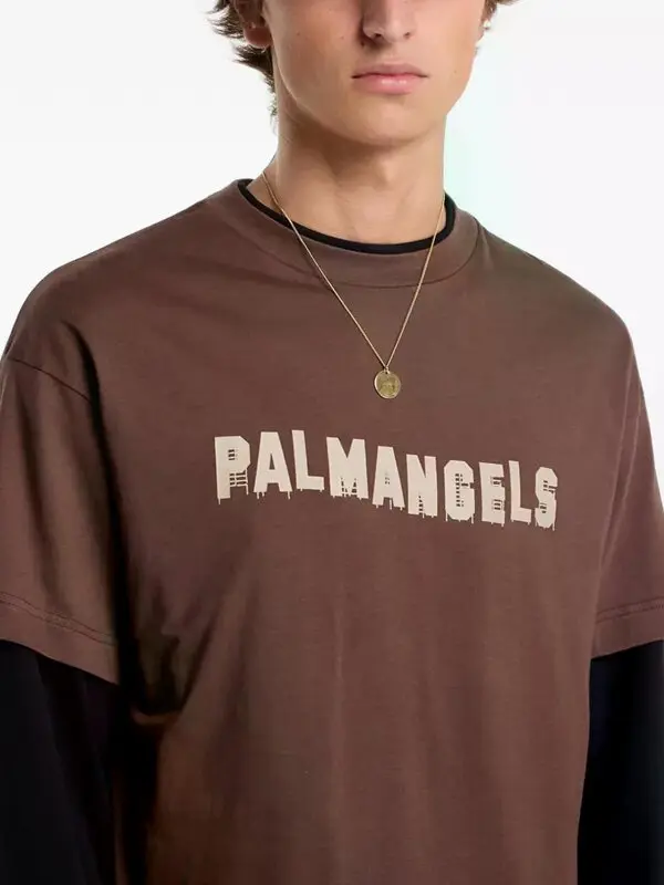 Palm Angels Logo-print Double-layer T-shirt