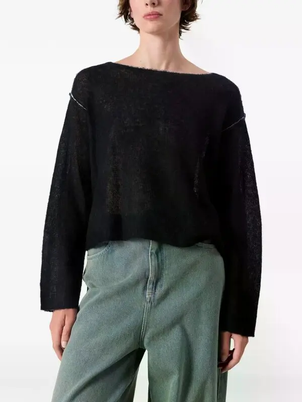 American Vintage Boat Neck Fine Knit Sweater