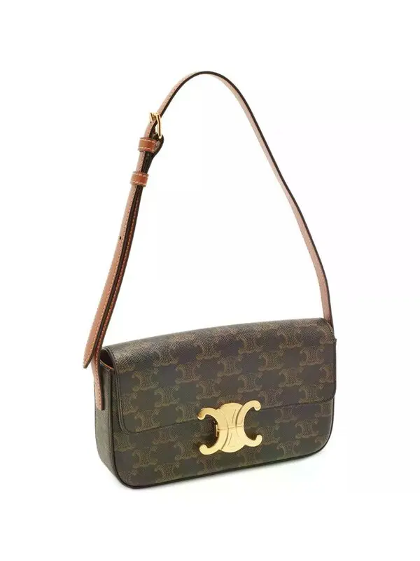 Celine Claude Triomphe Shoulder Bag - Brown