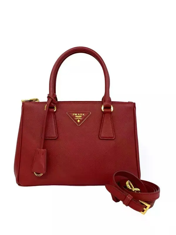 Prada 2010-2026 Medium Saffiano Galleria Double Zip Satchel