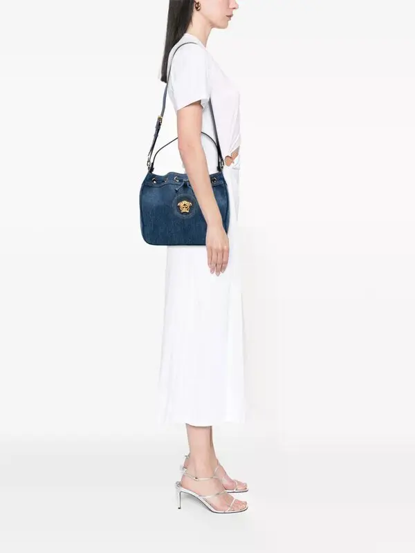 Versace La Medusa Drawstring Bucket Bag
