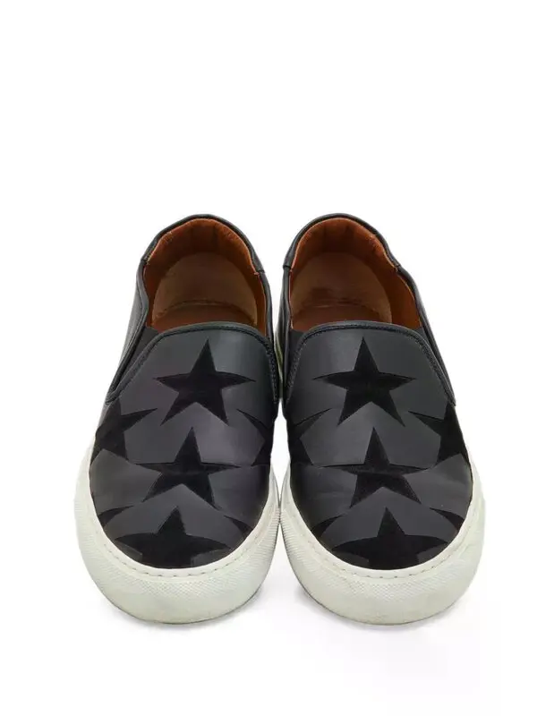 Givenchy Suede And Leather Star-patch Slip-on Sneakers