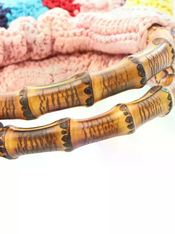Gucci 2000-2015 Crochet And Knit Bamboo Horsebit 1955 Handbag