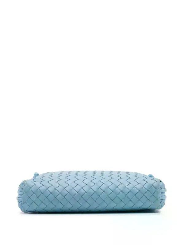 Bottega Veneta Nappa Intrecciato Nodini Crossbody Bag - Blue