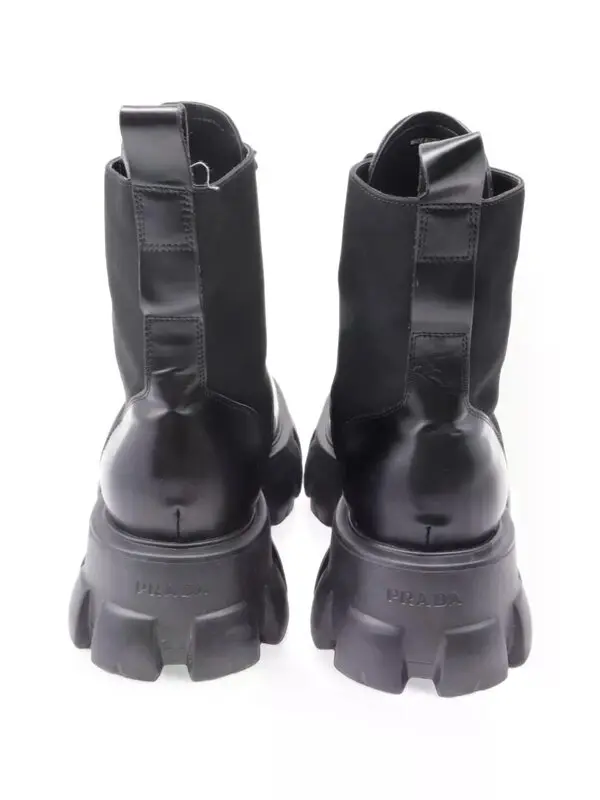 Prada Monolith Leather Combat Boots