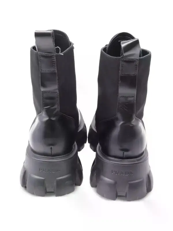 Prada Monolith Leather Combat Boots