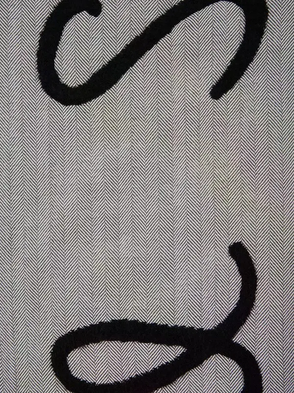 Paul Smith And Black Herringbone Logo Scarf
