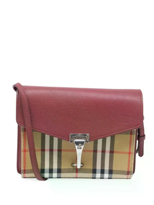 Burberry Derby House Check Macken Crossbody Bag - Red