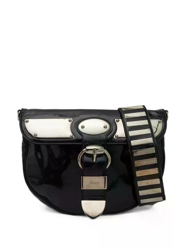 Gucci Romy Buckle Shoulder Bag - Black