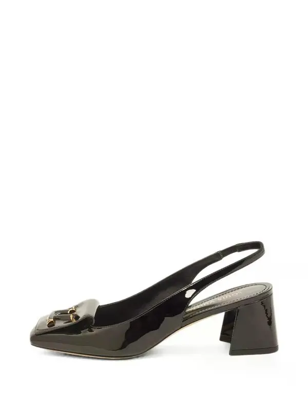 LOUIS VUITTON Patent Leather Slingback Pumps - Black