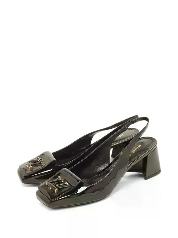 LOUIS VUITTON Patent Leather Slingback Pumps