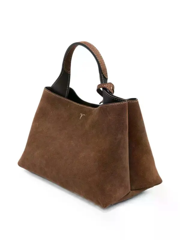 TOD'S T Timeless Suede Tote Bag - Brown