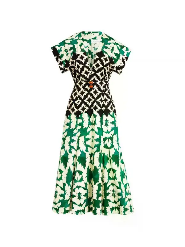 Silvia Tcherassi Printed Cotton Midi Dress
