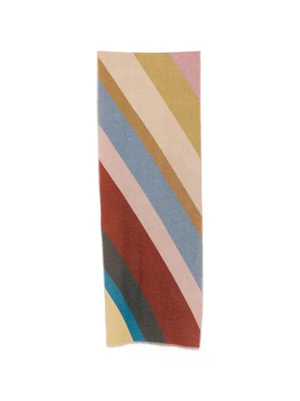 Paul Smith Diagonal-stripe Scarf - Brown