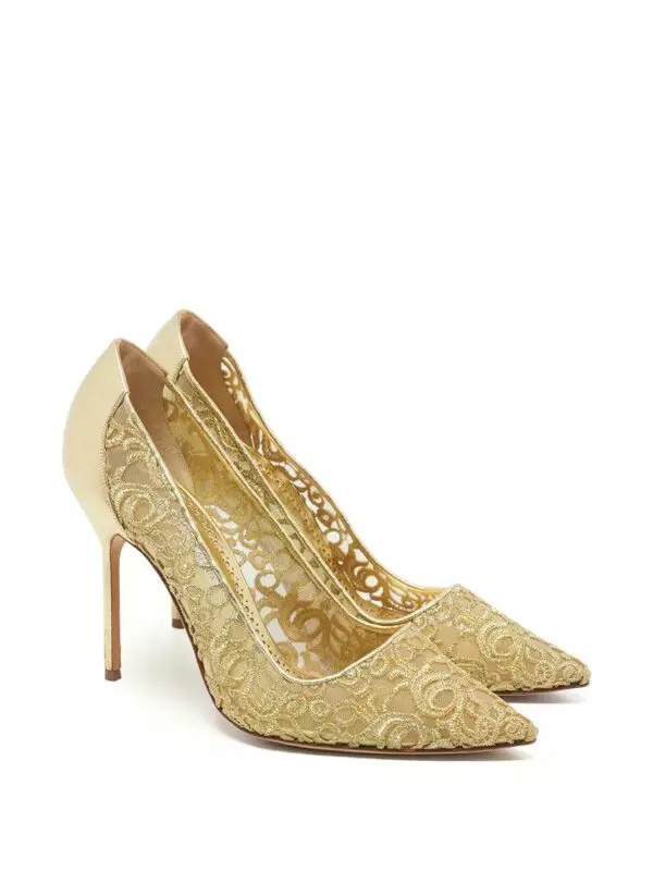 Manolo Blahnik Tone Mesh Pumps