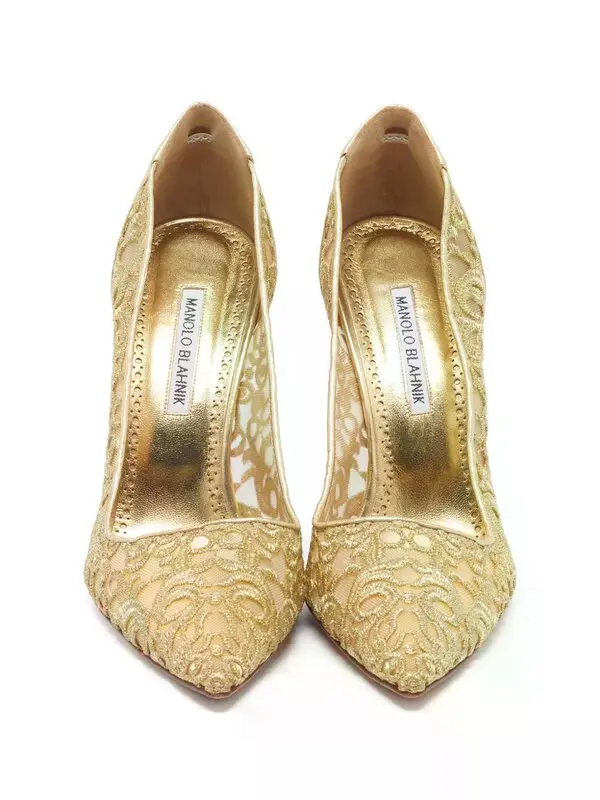 Manolo Blahnik Tone Mesh Pumps
