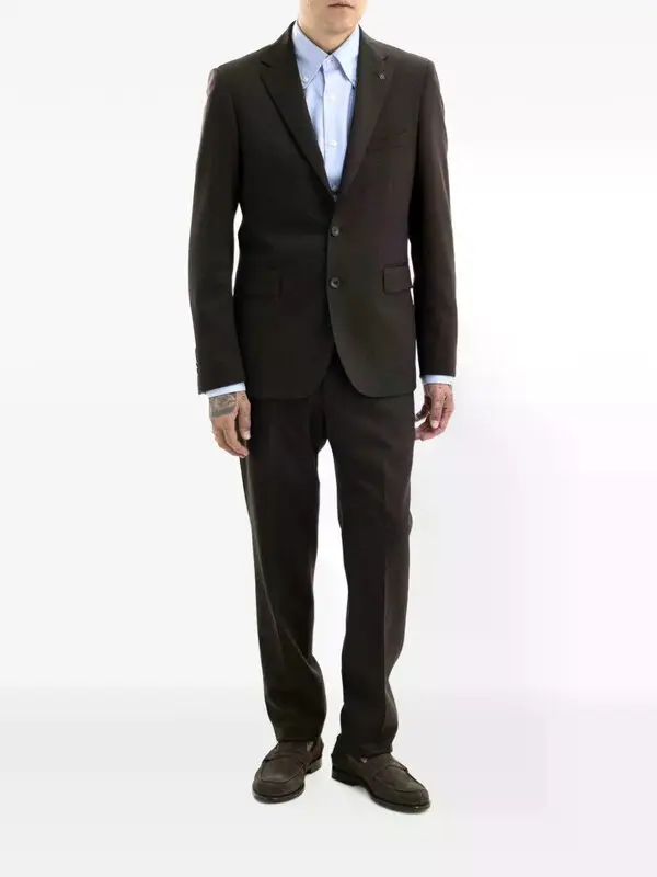 Tagliatore Single-breasted Notched-lapels Suit - Brown