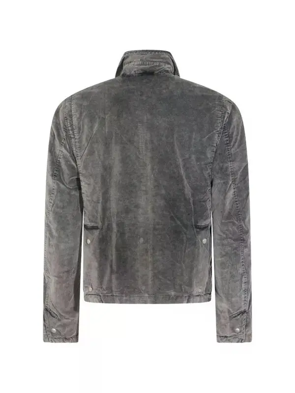 THOM KROM Faded-effect Zip-up Denim Jacket - Grey