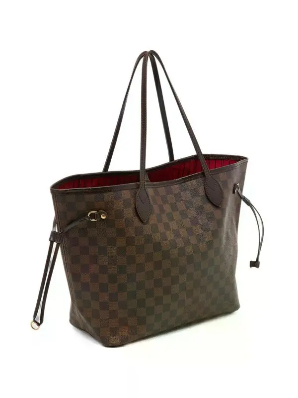 LOUIS VUITTON Damier Ebene Neverfull Mm Tote Bag - Brown