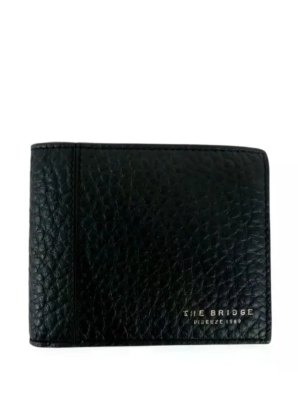 THE BRIDGE Grained Leather Wallet - Black