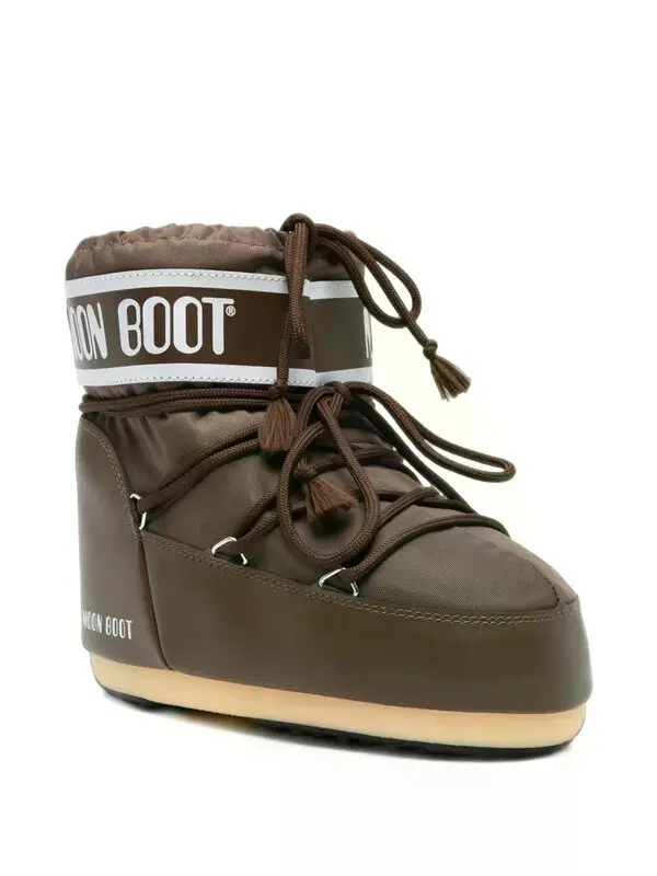 Moon Boot Logo-print Lace-up Boots - Brown