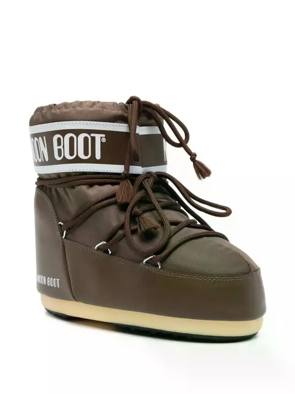 Moon Boot Logo-print Lace-up Boots - Brown
