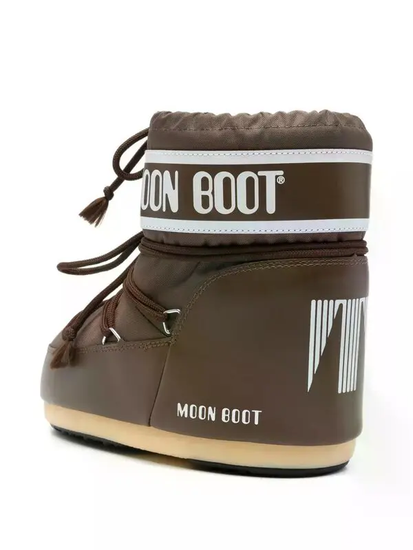 Moon Boot Logo-print Lace-up Boots - Brown