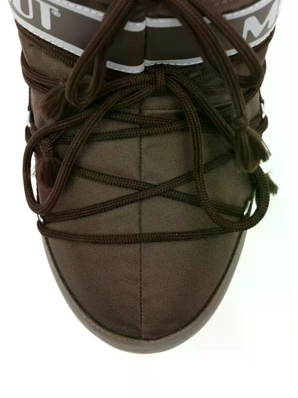 Moon Boot Logo-print Lace-up Boots - Brown