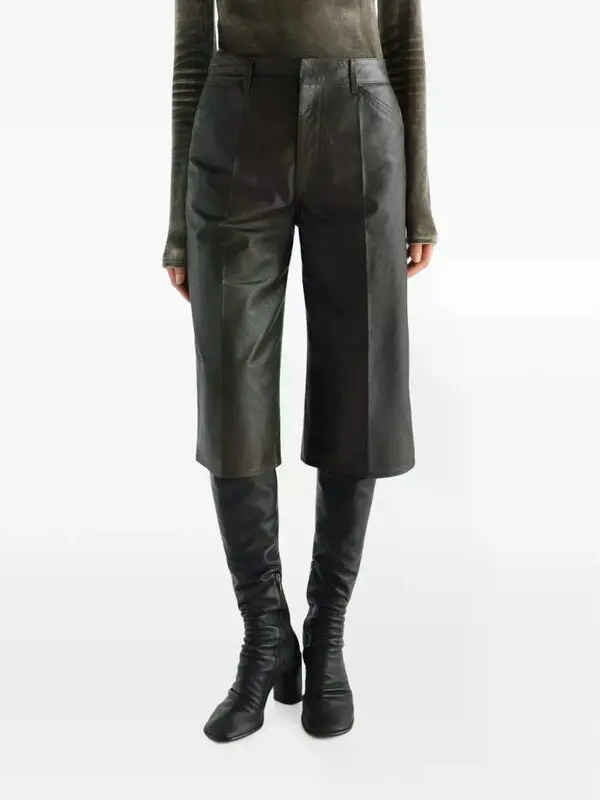 LEMAIRE Bermuda Shorts In Glossy Leather