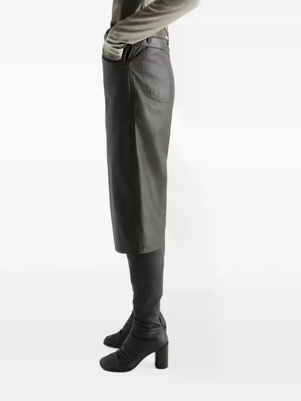 LEMAIRE Bermuda Shorts In Glossy Leather