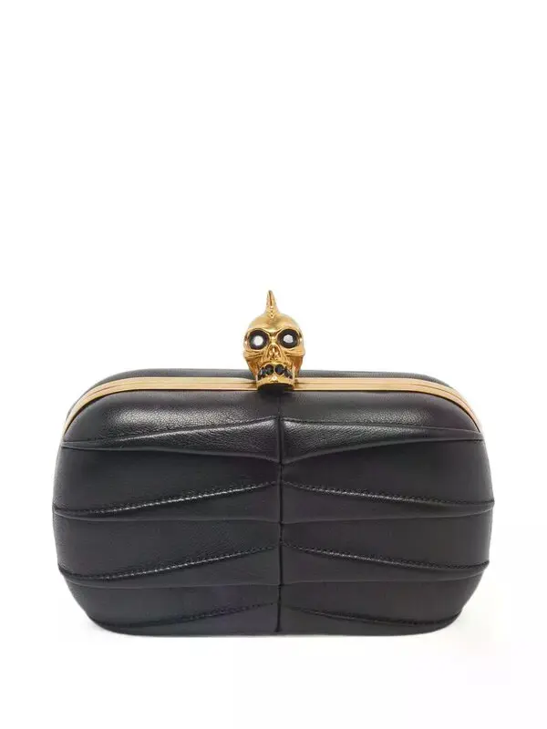 Alexander McQueen Mohawk Skull-detail Clutch Bag - Black
