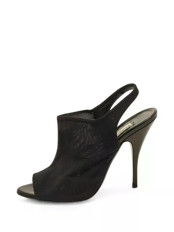 Balenciaga Glove Knit Slingback Sandals - Black