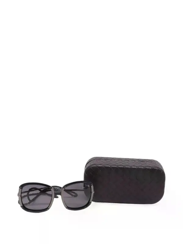 Bottega Veneta Intrecciato Strap Square Sunglasses