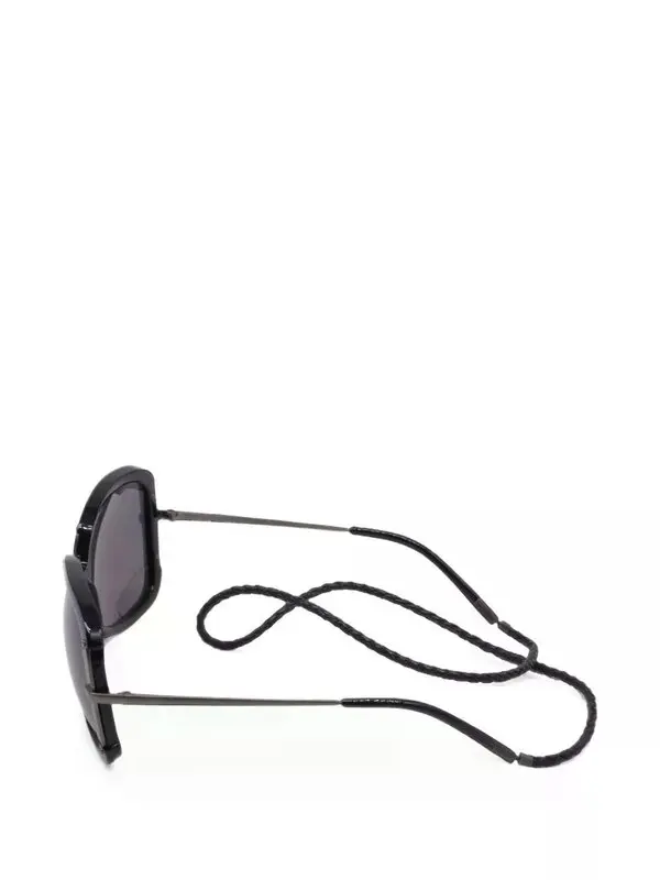 Bottega Veneta Intrecciato Strap Square Sunglasses