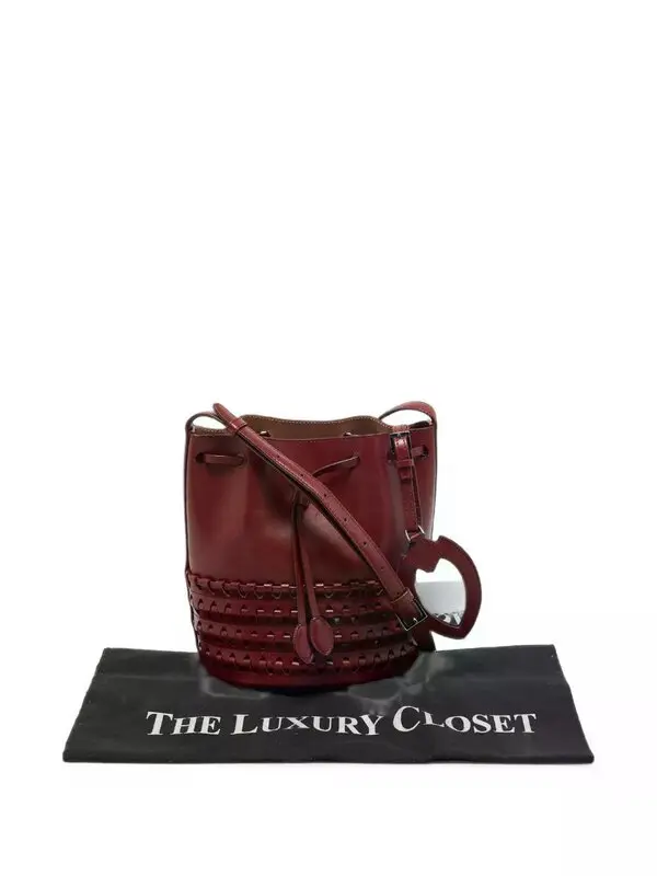 Alaïa Cut-out Drawstring Bucket Bag
