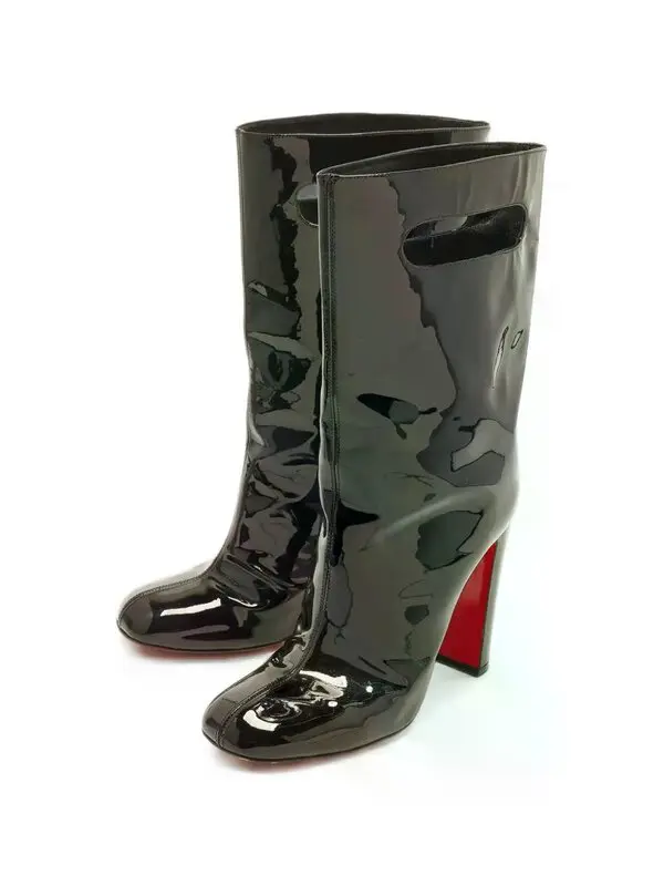 CHRISTIAN LOUBOUTIN Cut-out Patent Leather Boots