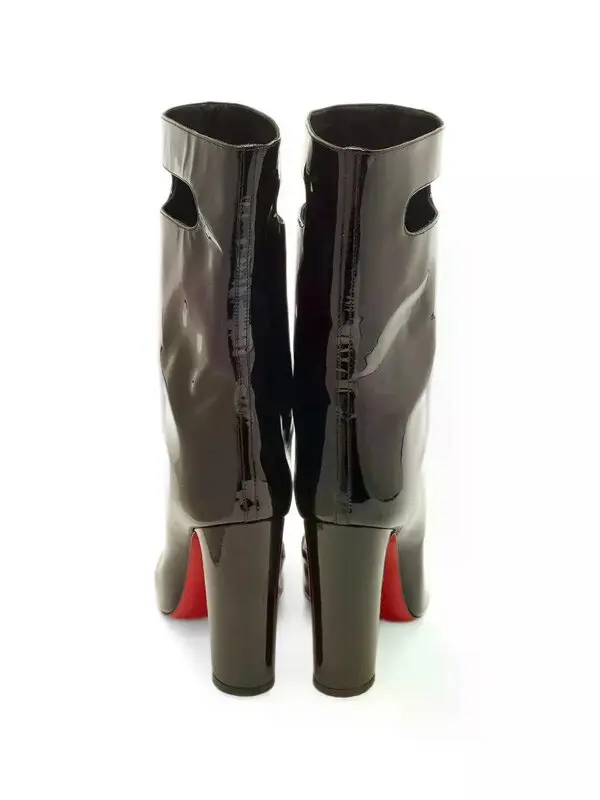 CHRISTIAN LOUBOUTIN Cut-out Patent Leather Boots