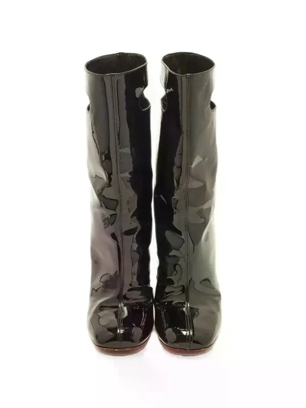CHRISTIAN LOUBOUTIN Cut-out Patent Leather Boots
