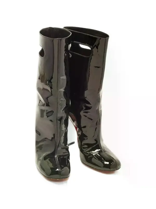CHRISTIAN LOUBOUTIN Cut-out Patent Leather Boots