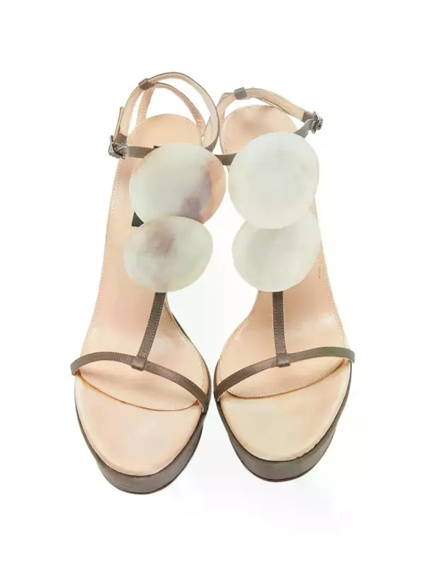 SERGIO ROSSI Satin Ankle-strap Platform Sandals