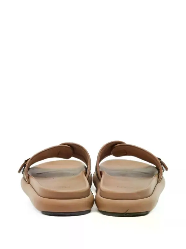 Fendi Zucca Canvas Flat Sandals